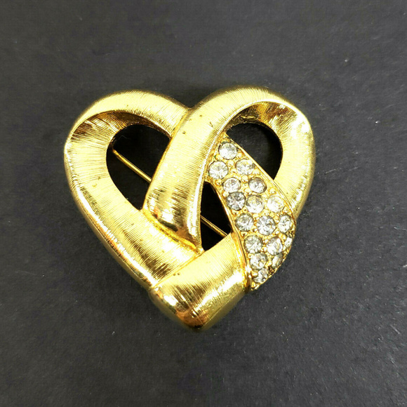 Monet | Jewelry | Vintage Monet Heart Brooch Pin Woven Heart | Poshmark